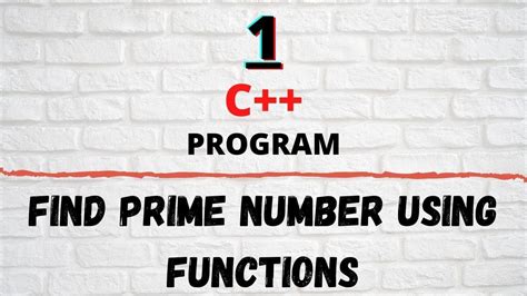 C Program To Find Prime Numbers Using Functions Easy Steps YouTube