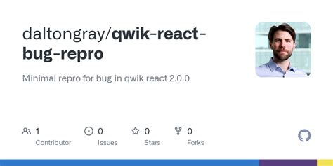 Github Daltongrayqwik React Bug Repro Minimal Repro For Bug In Qwik React 200