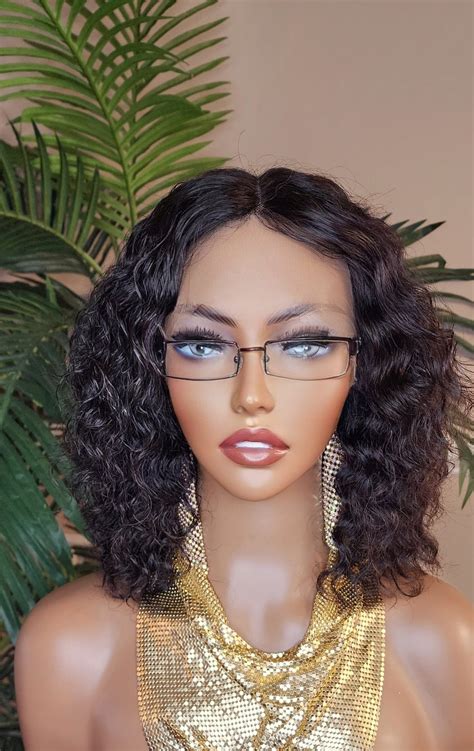 Deep Curly Bob Hair Wig Brazilian Remy 100 Human Hair Lace Front Wig