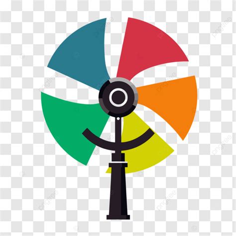 카메라처럼 생긴 다채로운 회전 장난감 바퀴 벡터 흰색 배경에 풍속계의 단순한 다채로운 아이콘 그림자 없음 작은 프레임 중앙 Png 일러스트 및 벡터 에 대한 무료