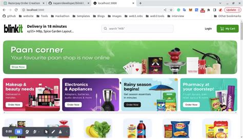 Webdevelopment Reactjs Reduxtoolkit Razorpay Darkmode