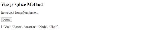 Vue Js Array Splice Method Add Remove Element From Array Property From Object