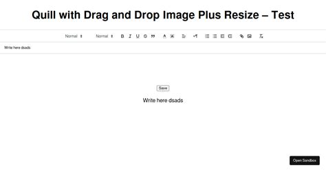 Quill Dnd And Resize Image Forked Codesandbox