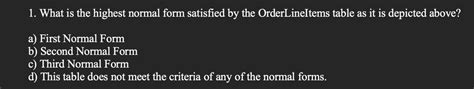 Solved Questions 1 7 Will All Deal With Normalizing A Chegg Com