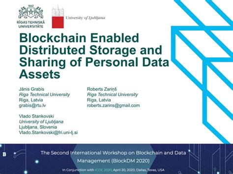 Blockchain Enabled Distributed Storage And Sharing Of Personal Data