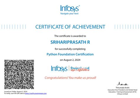 sri hari prasath on linkedin pythoncertification professionalgrowth