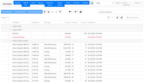 Screenshot Of The Homepage For Selecting Data For Further Analysis