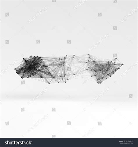 Connection Structure Wireframe Vector Illustration Stock Vector Royalty Free 345746705