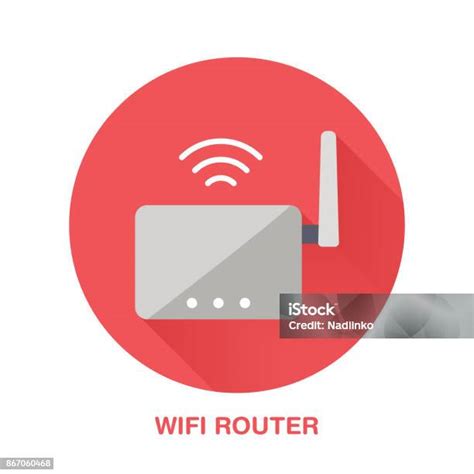 Wifi 라우터 평면 스타일 아이콘입니다 무선 기술 사무실 장비 표시입니다 벡터 일러스트 레이 션의 전자 통신 기기 저장 0명에