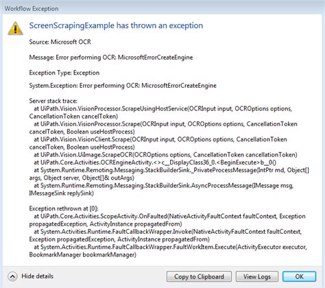 Microsoft OCR Giving Error Microsoft ErrorCreateEngine Help UiPath Community Forum