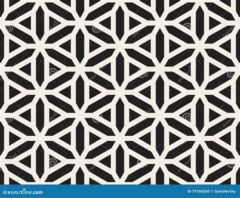 Vector Seamless Black And White Lines Grid Pattern Stock Vector Illustration Of Pattern Black