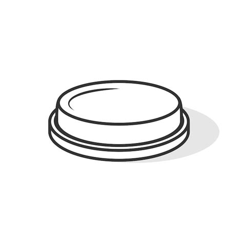 Premium Vector Outline Push Button Vector Isolated Illustration Stock