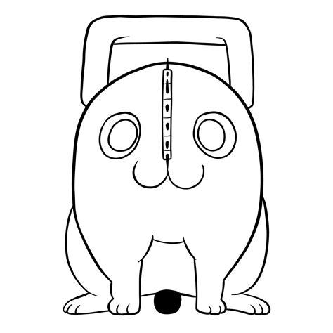 How To Draw Pochita Front View Sketchok Easy Drawing Guides