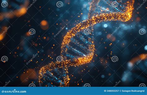 3d model of a dna double helix structure with detailed nucleotides vibrant and scientific