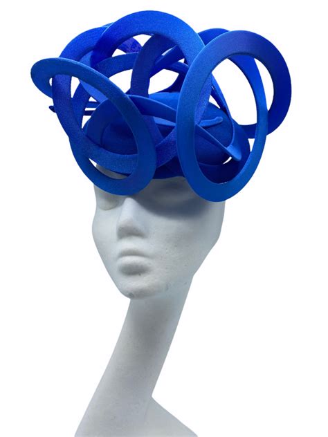 Hat Hire Ladies Day Hat Blue Headpiece