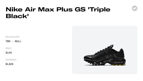 Nike Air Max Plus GS Triple Black CD Release Info
