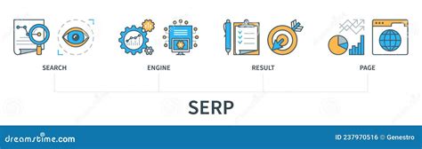 Serp Search Engine Result Page Vector Infographics Stock Illustration Illustration Of Analysis