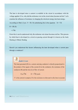 Digital Text On Topic Electricity Class 10 Physics PDF