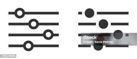 다양한 디자인의 이퀄라이저 및 사운드 제어 슬라이더는 오디오 설정 및 밸런스 개념을 보여줍니다 벡터 일러스트 레이 션 검은색에 대한 스톡 벡터 아트 및 기타 이미지 Istock