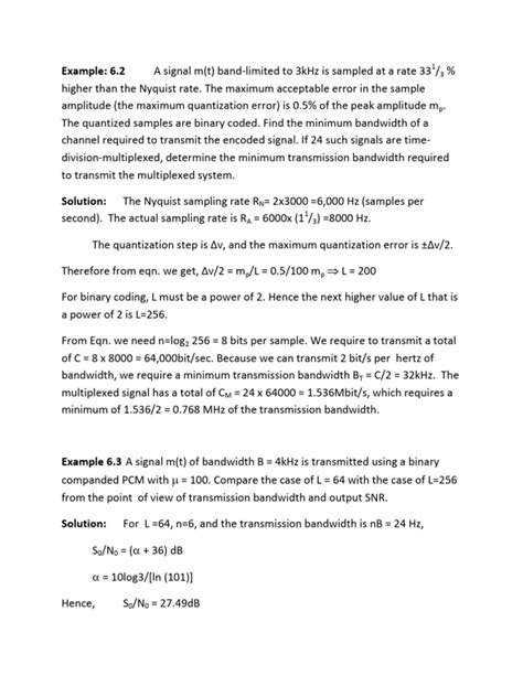 Class Lecture 09 And 10 Pdf Modulation Sampling Signal Processing
