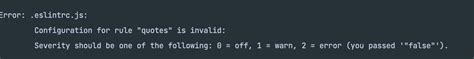 Javascript Disable Quote Rule In Eslint Config File Stack Overflow