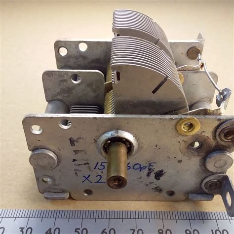 Variable Capacitor 560 560pf Dual Gang Air Spaced For Crystal Sets