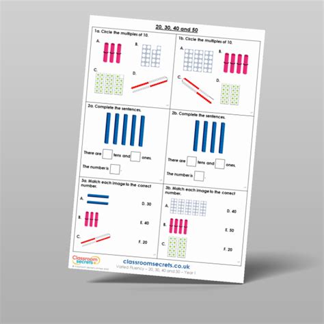 Year 1 20 30 40 And 50 Varied Fluency Resource Classroom Secrets
