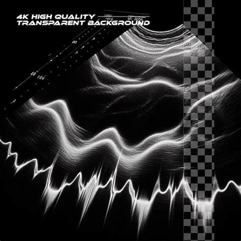투명한 배경의 초음파 그래픽 파동 프리미엄 Psd 파일