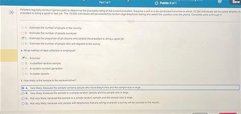 Solved Part 7 ﻿of 7points 0 ﻿of 1savepollsters Regularly