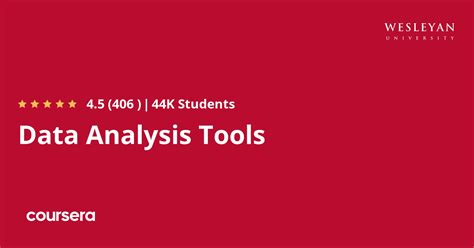 Data Analysis Tools Coursya