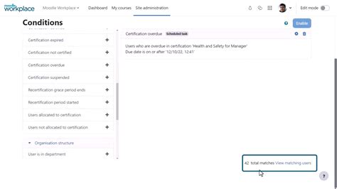 Moodle Workplace 4 Dynamic Rules Feature