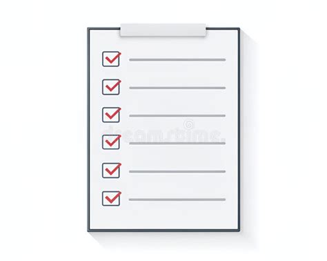 Clipboard Checklist Vector Illustration Paper Document Checkboxes