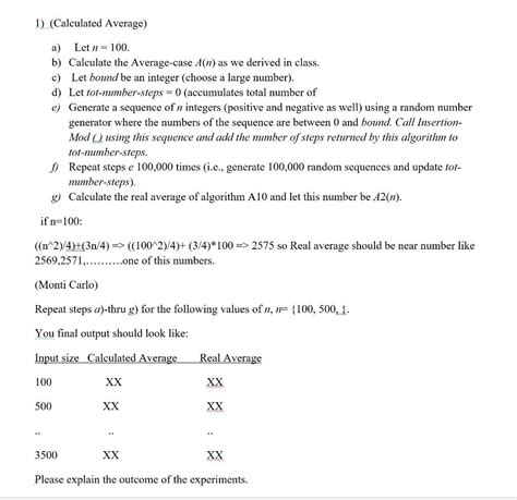 Solved Average Case In This Project We Will Try To Match The