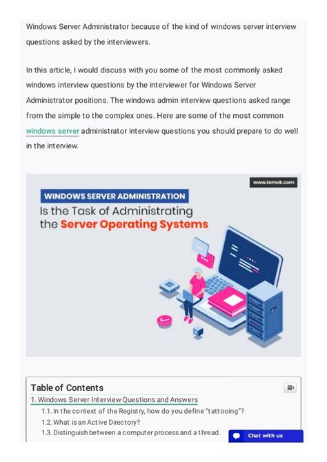 50 Most Commonly Asked Windows Server Interview Questions Pdf