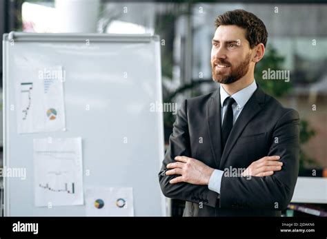 Confident Handsome Caucasian Businessman Company Manager Financial