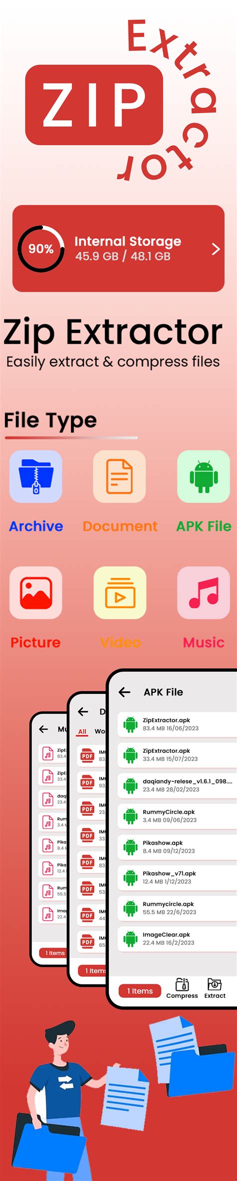 Zip Extractor Android App Template By CodeMaxInfotech Codester
