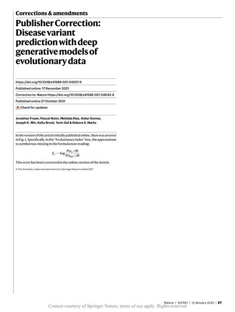 Publisher Correction Disease Variant Prediction With Deep Generative