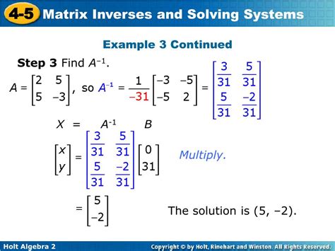 Ppt Example 1a Determining Whether Two Matrices Are Inverses Powerpoint Presentation Id5877023