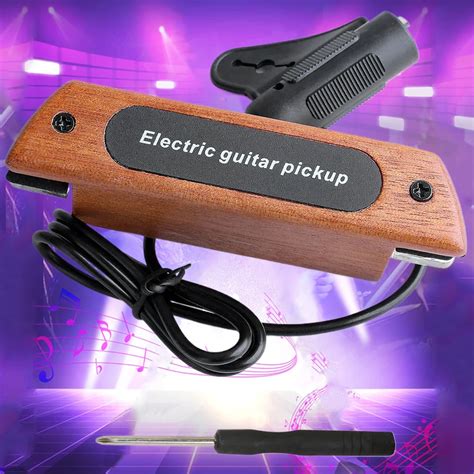 스틸 스트링 어쿠스틱 기타용 우드 마그네틱 사운드홀 픽업 싱글 코일 티몬