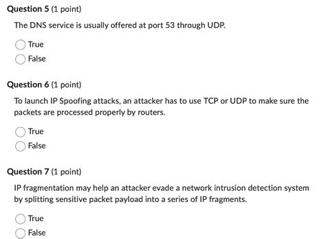 Solved The DNS Service Is Usually Offered At Port Through Chegg