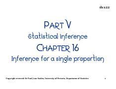 Inference For Single Proportion Sampling Distribution And Course Hero