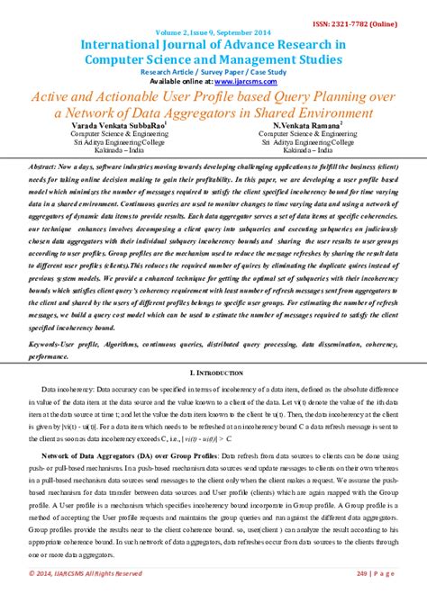 pdf active and actionable user profile based query planning over a