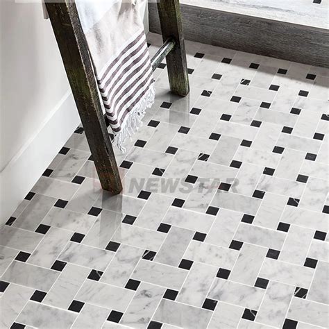 Black And White Mosaic Bathroom Floor Tiles