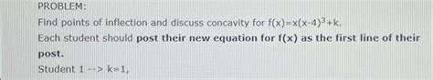 solved find points of inflection and discuss concavity for