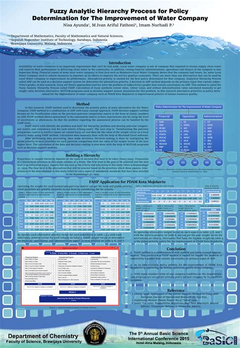 Pdf Fuzzy Analytic Hierarchy Process For Policy Determination For The Improvement Of Water Company