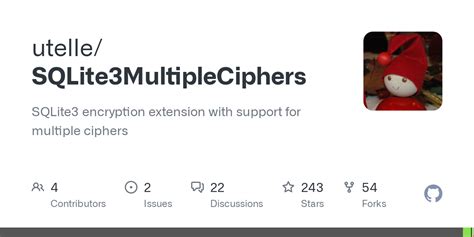 github utelle sqlite3multipleciphers sqlite3 encryption extension