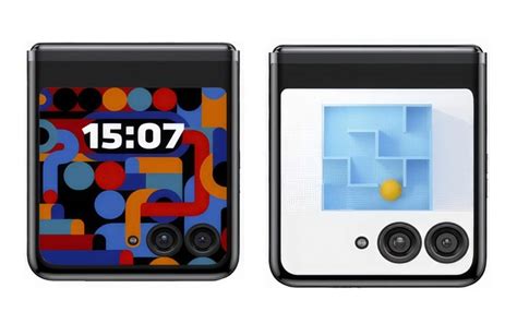 摩托罗拉 Razr Ultra 最新渲染图出炉，有黑 红配色，外屏能玩游戏、看视频等、不过挖孔很突兀 发烧友