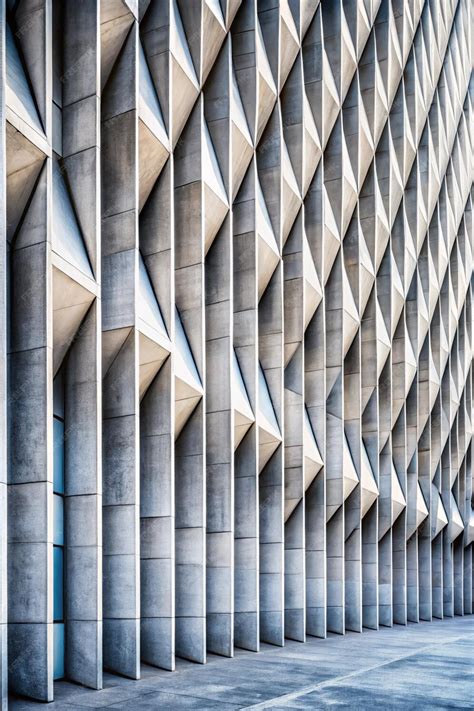 Architecture Details Concrete Facade Bias Columns Geometric Element Abstract Background