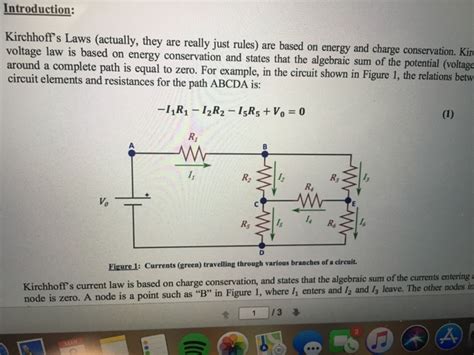 Solved Kirchoffs Laws Write The Relation Between The Chegg Com