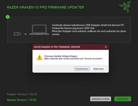 Razer Kraken V3 Pro Firmware Update Failed Razer Insider